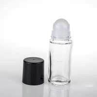 China 50ml 100ml Glass Roll On Bottle With Plastic Ball Glass Roller Bottles for sale
