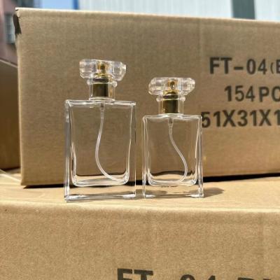China Clear Sprayer Perfume Glass Bottle 30ml 50ml  Customized Color for sale