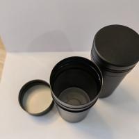 China Colored 75g Black Finish Aluminum Deodorant Container Stick For Men Body for sale