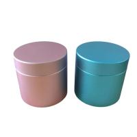 China Customized Color 50g-80g Refillable Aluminium Cosmetic Jars Metal Cans For Cream And Food for sale
