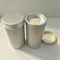 China Screw cap 90g Aluminum Powder Bottle Empty Loose Powder Container Packaging for sale