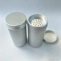 China Screw cap 90g Aluminum Powder Bottle Empty Loose Powder Container Packaging for sale