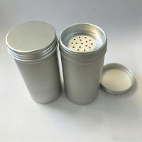 China Screw cap 90g Aluminum Powder Bottle Empty Loose Powder Container Packaging for sale