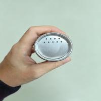 China Screw cap 90g Aluminum Powder Bottle Empty Loose Powder Container Packaging for sale