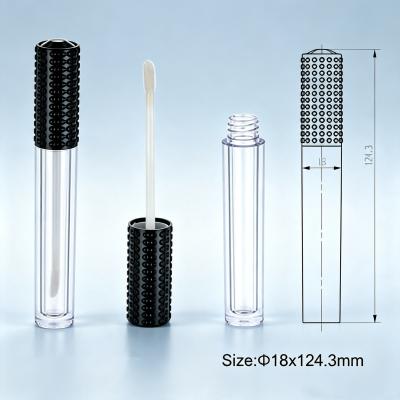China D18*124.3mm PS Round Lip Gloss Tubes For Cosmetic Tube Packaging for sale