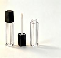 China Customized PS Square Lip Gloss Tube Screw Cap For Cosmetic Packaging for sale