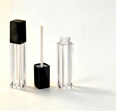 China Customized PS Square Lip Gloss Tube Screw Cap For Cosmetic Packaging for sale