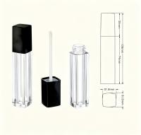 China Customized PS Square Lip Gloss Tube Screw Cap For Cosmetic Packaging for sale