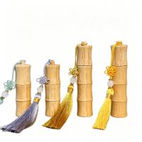 China 10g 15g Bamboo Roll On Bottle With Steel Ball Cosmetic Oil Bottle Packaging for sale