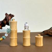 China 10g 15g Bamboo Roll On Bottle With Steel Ball Cosmetic Oil Bottle Packaging for sale