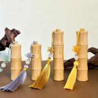 China 10g 15g Bamboo Roll On Bottle With Steel Ball Cosmetic Oil Bottle Packaging for sale