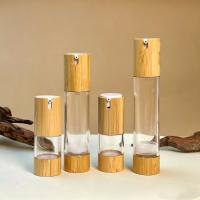 China 15ml 30ml 50ml Bamboo Airless Bottle For Lotion Packaging for sale
