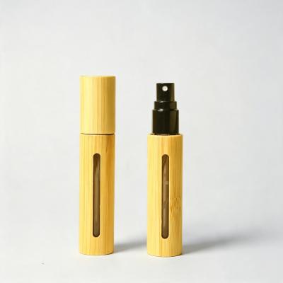 China Glass Sprayer Perfume Bamboo Cosmetic Bottle 10ml Packaging for sale