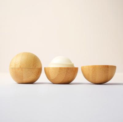 China 12g Round Cosmetic Bamboo Jar With PP Inner Cosmetic Cream Container for sale