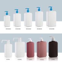 China 250ml 450ml 550ml 980ml1000ml Rectangle HDPE Pump Bottle For Cosmetic Packaging for sale