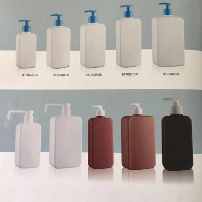 China 250ml 450ml 550ml 980ml1000ml Rectangle HDPE Pump Bottle For Cosmetic Packaging for sale