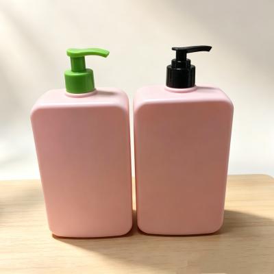 China OEM ODM 980ml Rectangle HDPE Pump Bottle For Cosmetic Packaging for sale