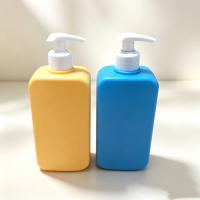 China 450ml 550ml Rectangle Hdpe Cosmetic Bottle With Pump Plastic Bottle Packaging for sale
