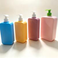 China 450ml 550ml Rectangle Hdpe Cosmetic Bottle With Pump Plastic Bottle Packaging for sale
