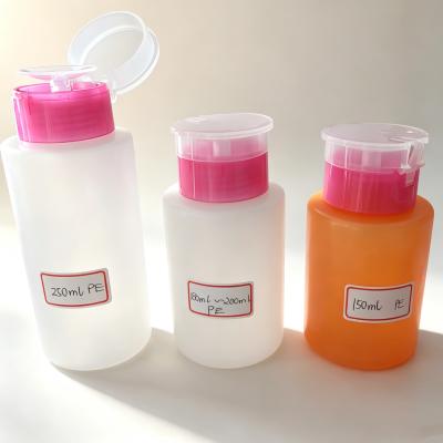 China 150ml 180ml 200ml HDPE Nail Polish Remover Bottle Round D56mm 33/410 for sale