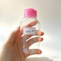 China 100ml 400ml Oval PET Cosmetic Bottle  With Flip Top Cap Cosmetic Plastic Toner Bottle for sale