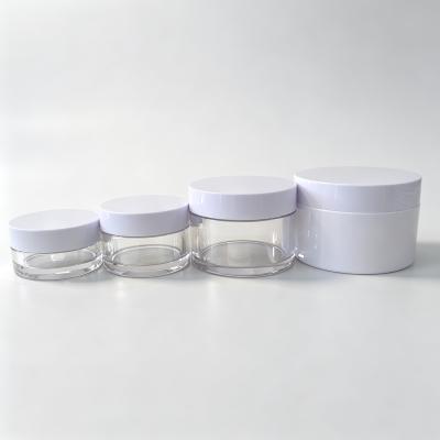 China 15g 30g 50g 100g Thick Wall PET Cosmetic Jar For Face Cream Container Packaging for sale