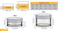 China 15g 30g 50g 100g Thick Wall PET Cosmetic Jar For Face Cream Container Packaging for sale