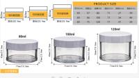 China 15g 30g 50g 100g Thick Wall PET Cosmetic Jar For Face Cream Container Packaging for sale