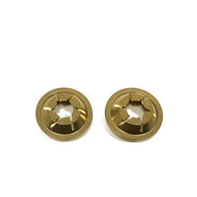 China Pressure Foot Disk Insert Copper Golden 28mm For PCB HiCNC Drilling Machine Consumables Manufacturer for sale