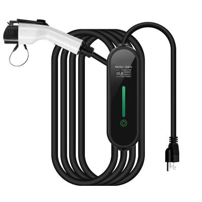 China 16A Home New Energy ev charging gun With LCD 1.3 Inch Display Screen for sale