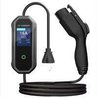 China 3.5KW/7KW Mobile EV Charger with 5M Cable and LED Display for sale