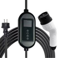 China GBT Portable EV Charger 3.5KW 16A 110V-240V Black for sale