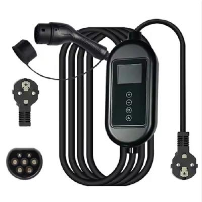 China GBT 3.5KW Portable EV Charger 16A 110V-240V Black for sale