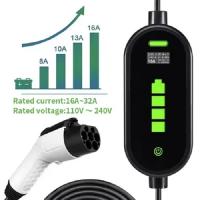 China GBT Portable EV Charger 16A/32A 3.5KW-7KW 110V-240V for sale