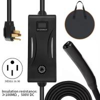 China Portable Tesla Charger 3.5KW-9.6KW 16-40A 110V-240V Black for sale