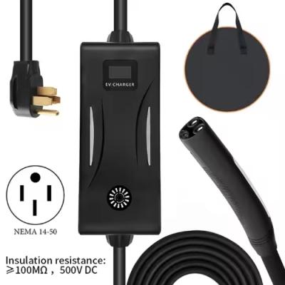 China Portable Tesla Charger 3.5KW-9.6KW 16-40A 110V-240V Black for sale