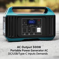 China 500W AC Output Portable Power Station with 0℃-45℃ Charging Temperature and 8 Hours AC Recharge Time for sale