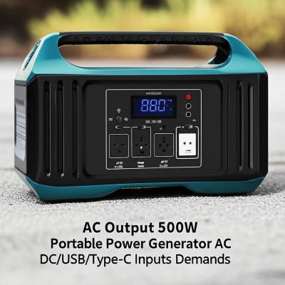China 500W AC Output Portable Power Station with 0℃-45℃ Charging Temperature and 8 Hours AC Recharge Time for sale