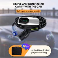 China Portable EV Car Charger Designed for Easy with Eight Current Settings Real Time Power Monitoring and Compact Lightweight Form Factor for sale