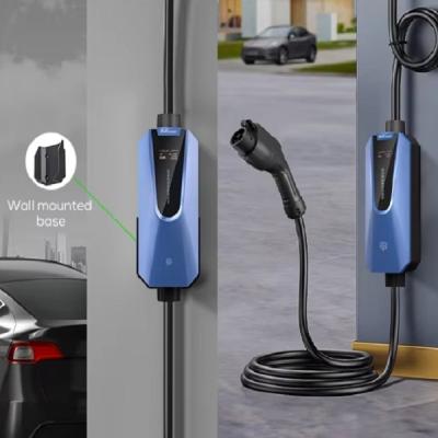 China Portable EV Car Charger Featuring Over Current Over Voltage Leakage and Lightning Surge Protections for Enhanced Safety for sale