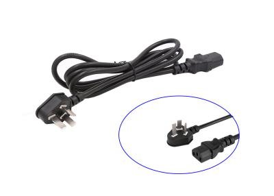 China Fire Retardant Three Plug 10A 1000mm Medical Power Cable for sale