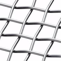 China Quarry Filtration 304 316 Stainless Steel Anti-cutting Crimped Wire Mesh Plain Woven SS Security Woven Metal Netting Screen for Concrete Reinforcement for sale