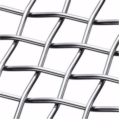 China Quarry Filtration 304 316 Stainless Steel Anti-cutting Crimped Wire Mesh Plain Woven SS Security Woven Metal Netting Screen for Concrete Reinforcement for sale