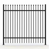 China 6ft X 8ft Galvanized Steel Picket Fence picket metal fence 1.5x2.0m rustproof for sale