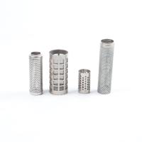 China SS304 Stainless Steel Filter Tube - Corrosion Resistant Wire Mesh Cylinder Filter 1-300um for sale