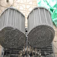 China Customizable Stainless Steel 304 High Temperature Resistance Chain Link Spiral Wire Mesh Conveyor Belt for sale