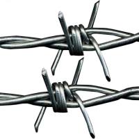 China Factory Direct Supply 50kg Per Roll Galvanized Barbed Wire 12 Gauge 4 Inch Barb Spacing for Highway Fence for sale