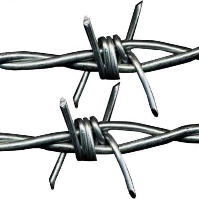 China Hot Dipped Galvanized Barbed Wire 1.6mm 2.0mm 100m Roll for Farm Cattle Fencing for sale