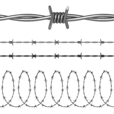 China Hot Dipped Galvanized Barbed Wire Fence Good Quality Barbed Wire Fence Roll for sale