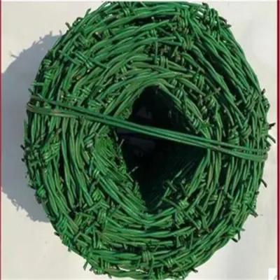 China High Tensile 12 Gauge Low Carbon Steel PVC Coated Barbed Wire for Secure Border Fencing for sale